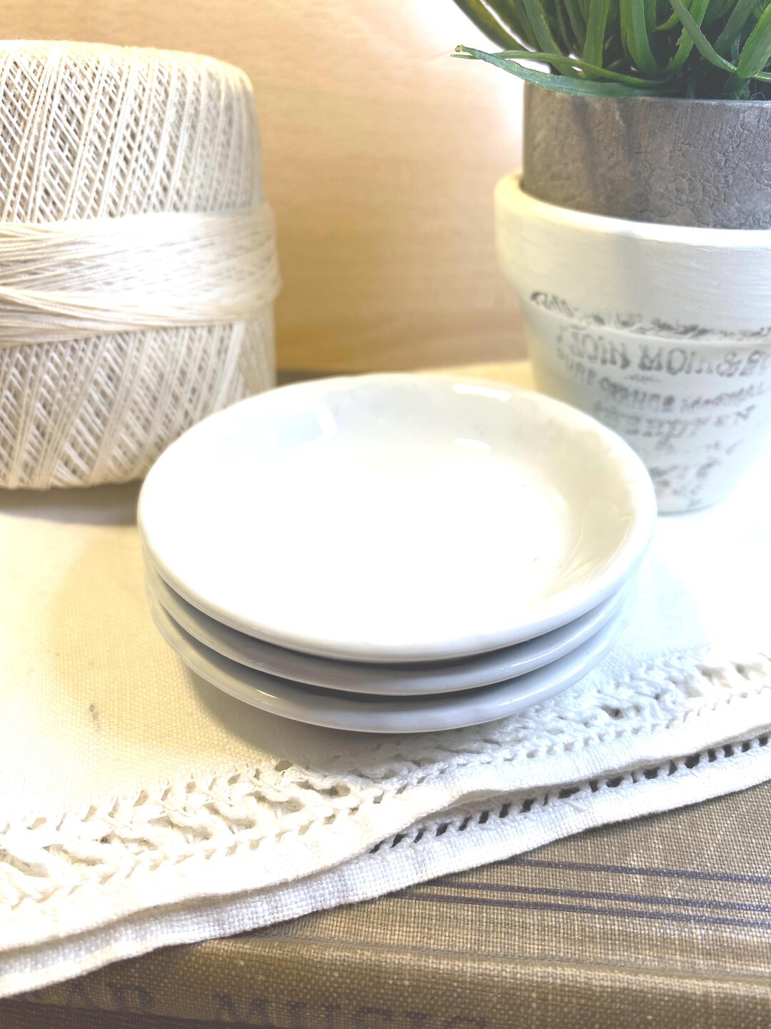 White Ironstone English Butter Pats Stamped Johnson Brothers Made in ...