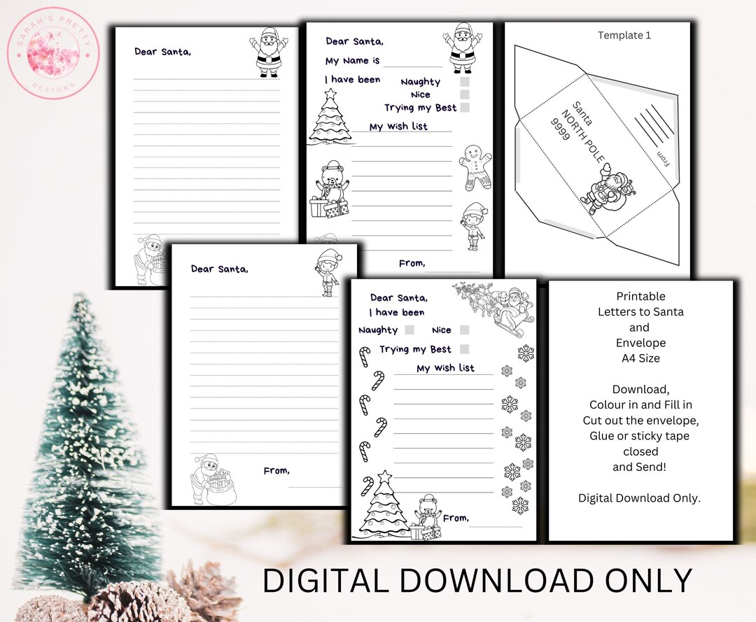 Letter to Santa, Santa Letter, Xmas Letter to Santa, Write to Santa ...