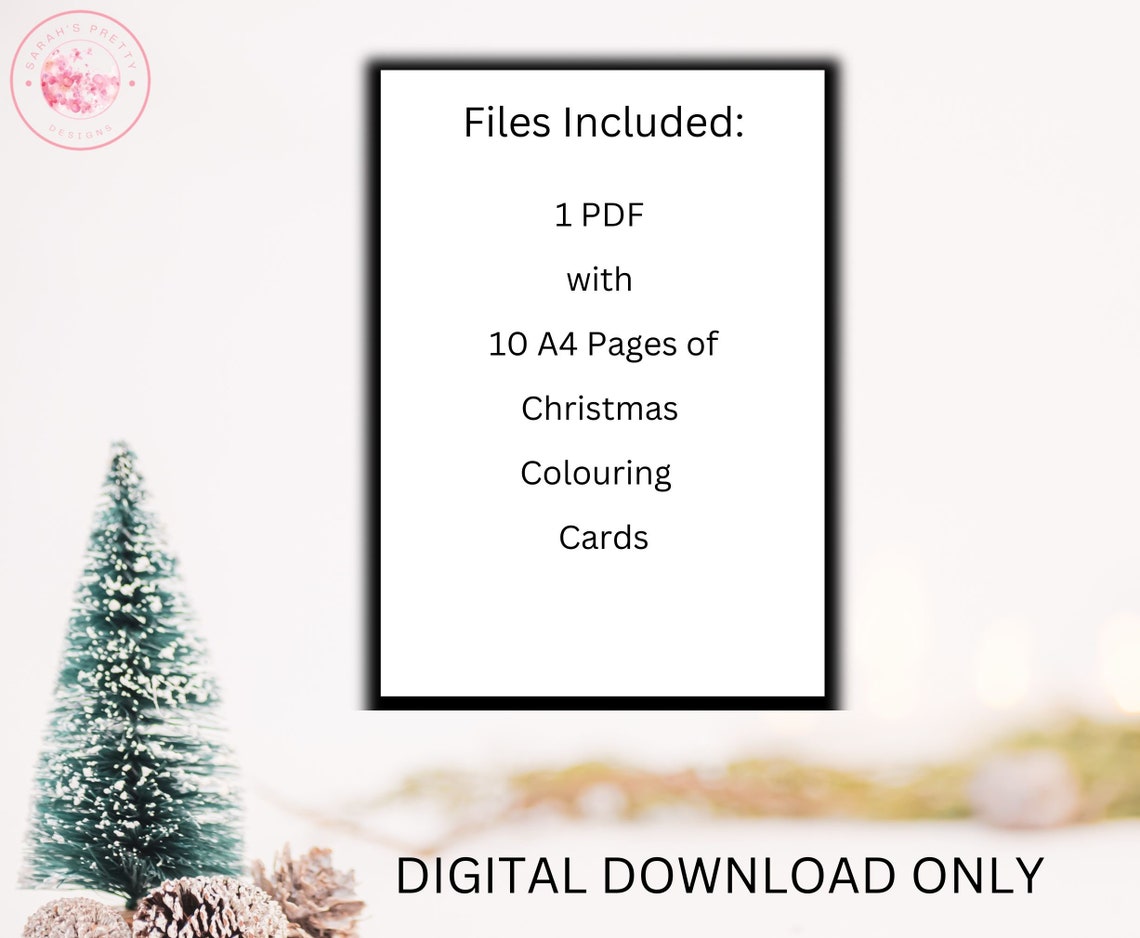 Christmas Colouring Cards, Colouring for Kids, Christmas Activity ...