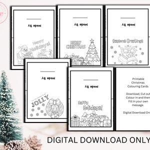Christmas Colouring Cards, Colouring for Kids, Christmas Activity ...
