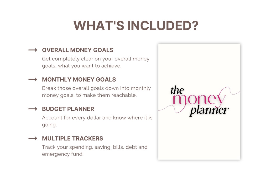 Printable Money Planner Budget Planner, Debt and Bill Tracker, Savings ...