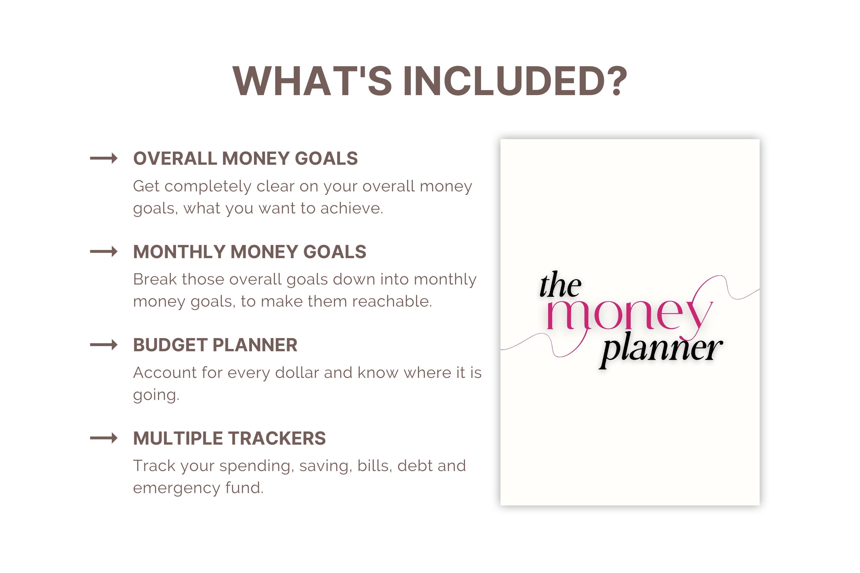 Printable Money Planner Budget Planner, Debt and Bill Tracker, Savings ...