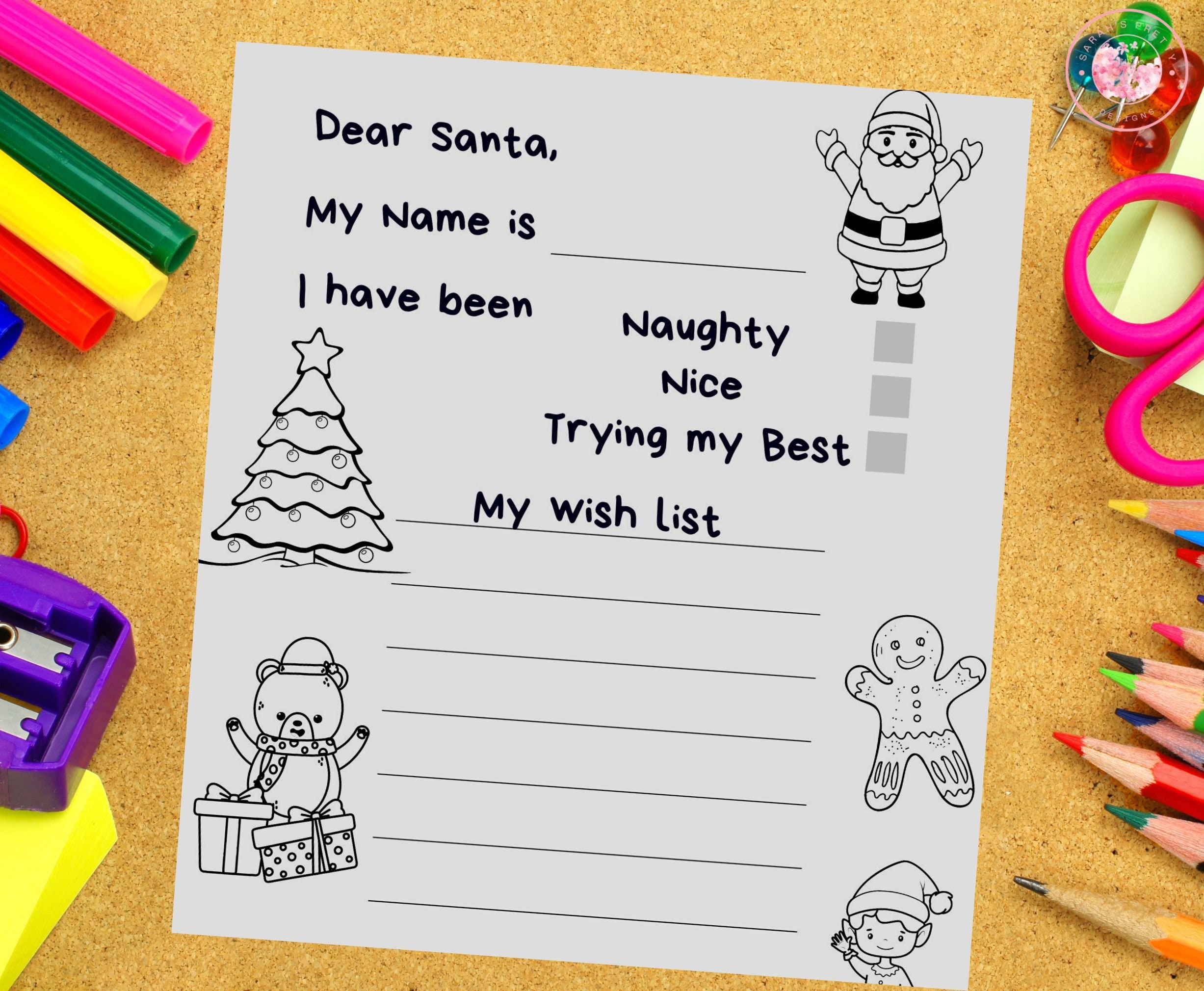 Letter to Santa, Santa Letter, Xmas Letter to Santa, Write to Santa ...