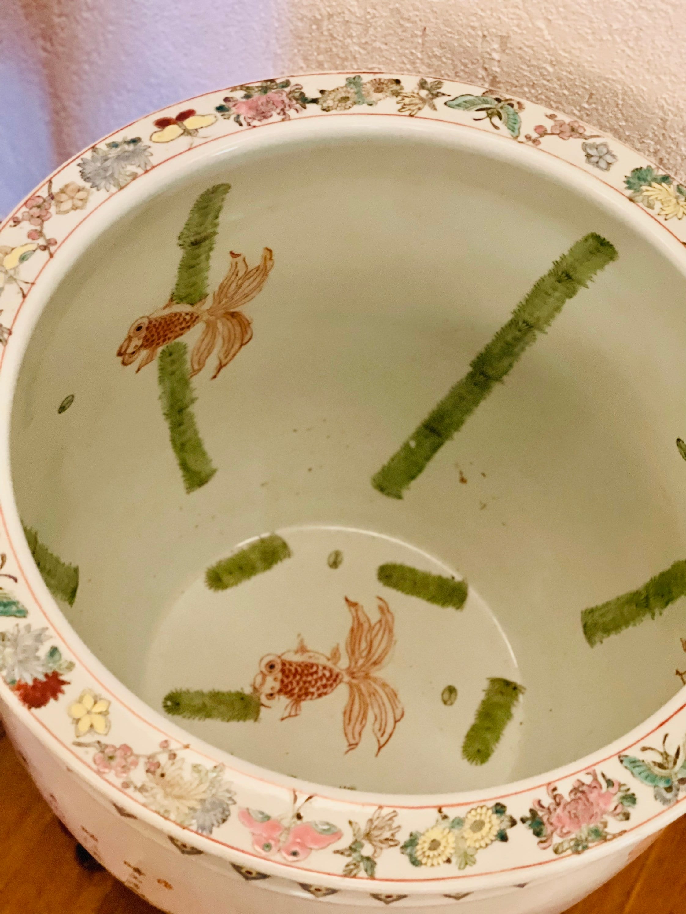 19s Antique Fish Bowl Oversize!size Mouth- 47,h-112,5cm Quanlong - Etsy