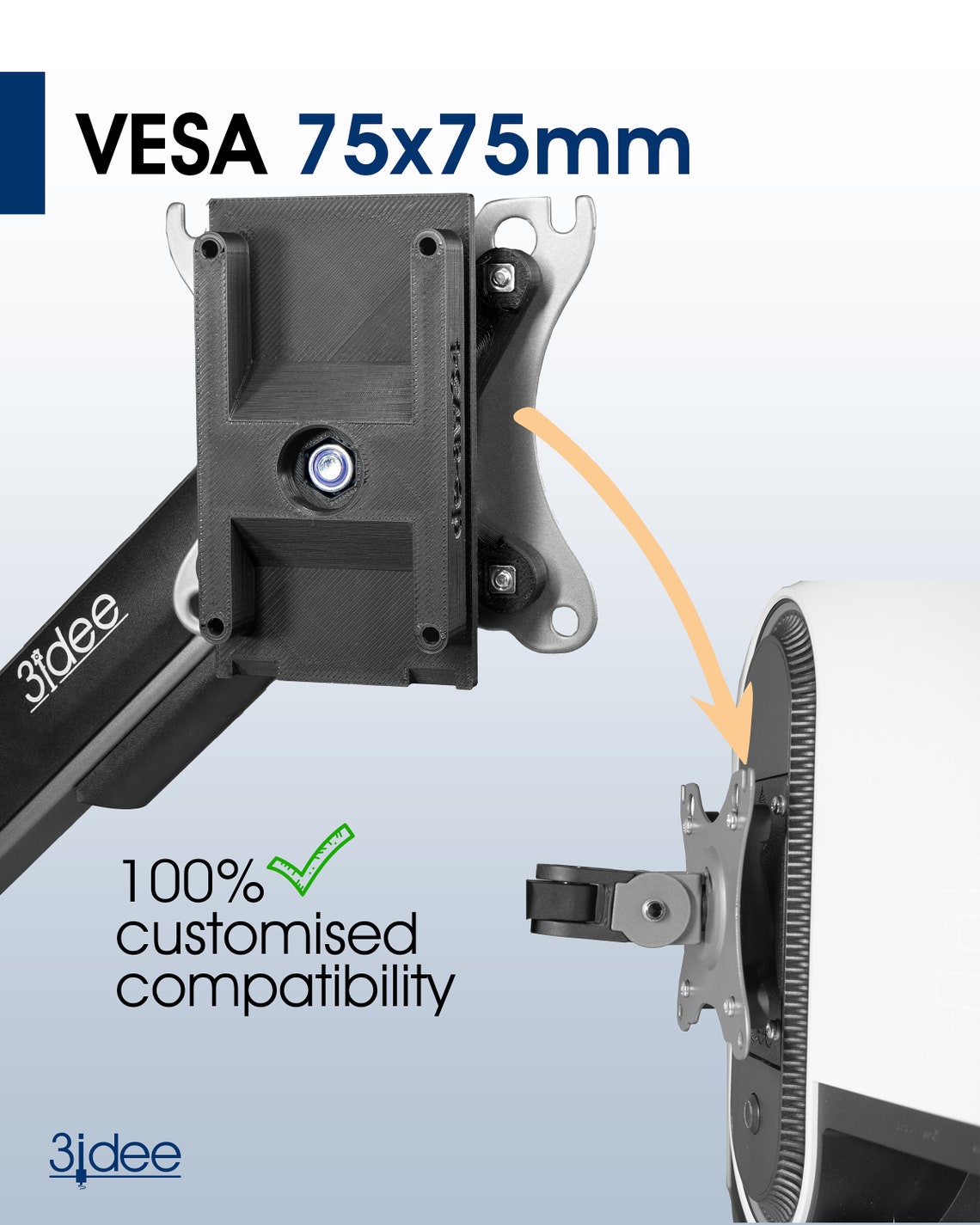 VESA Adapter for DELL Alienware AW3423DW Monitor 75x75mm - Etsy