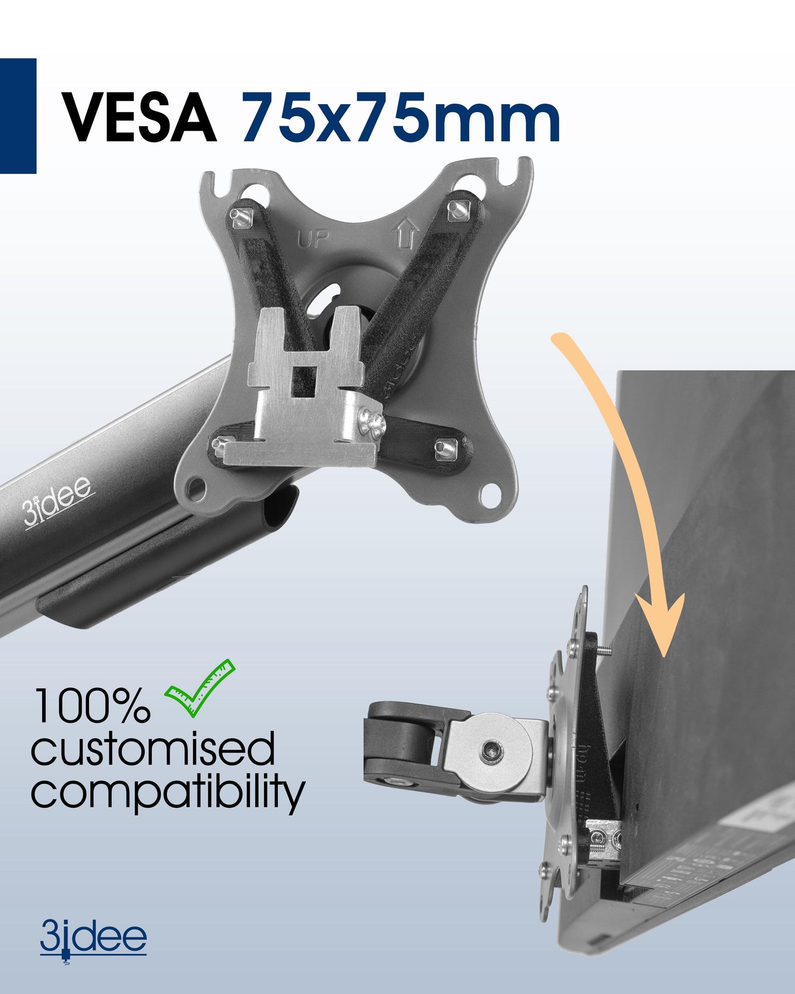 VESA Adapter for HP 22m, 24m, 27m Monitor - 75x75mm - Etsy