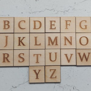 Letter Squares for Craft Making, Craft Engraved Letters, Wooden Letters ...