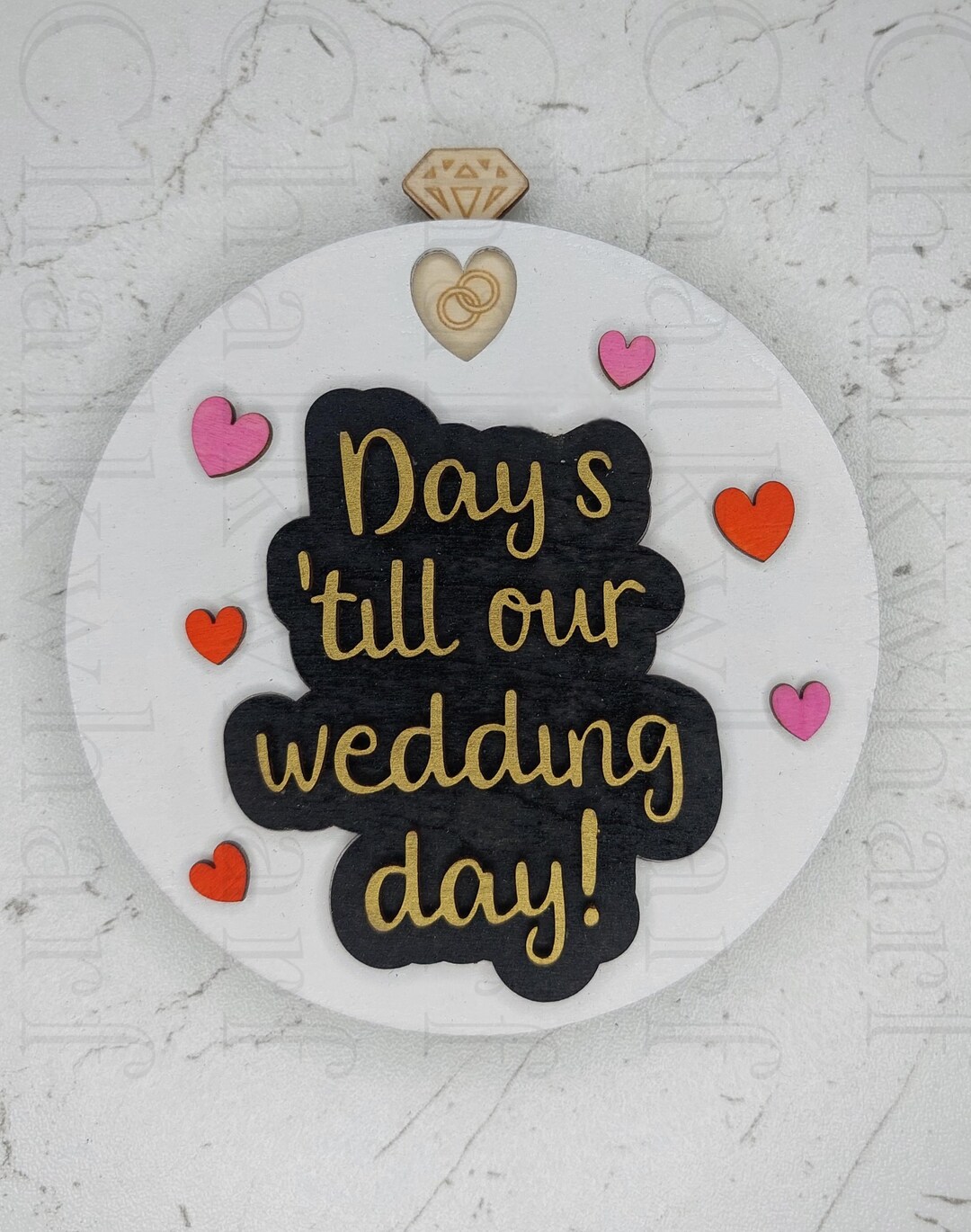 Wooden Countdown to Wedding Decoration, Wedding Countdown Decor ...