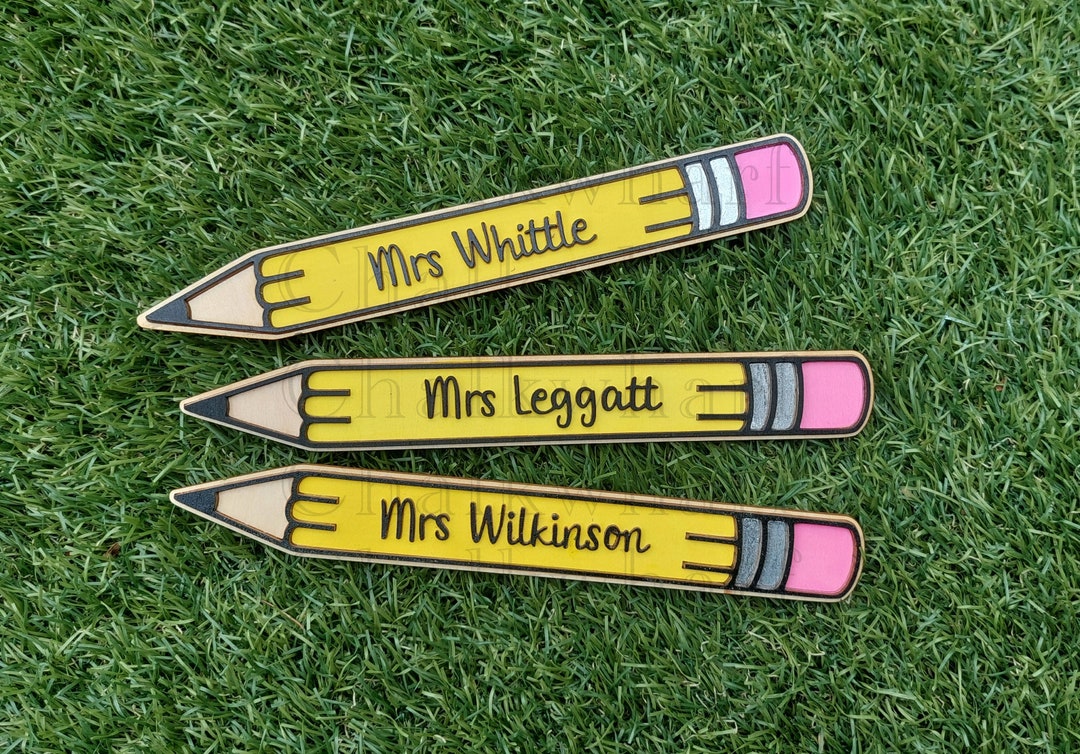 3D Pencil Name Sign Classroom Decor, Teacher Gift, Teacher Graduation ...