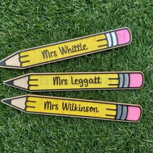 3D Pencil Name Sign Classroom Decor, Teacher Gift, Teacher Graduation ...