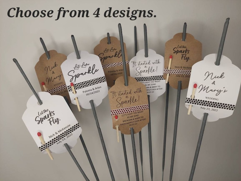 Personalised Sparklers Wedding Tags Sparkler Tags Wedding - Etsy
