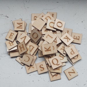 Letter Squares for Craft Making, Craft Engraved Letters, Wooden Letters ...