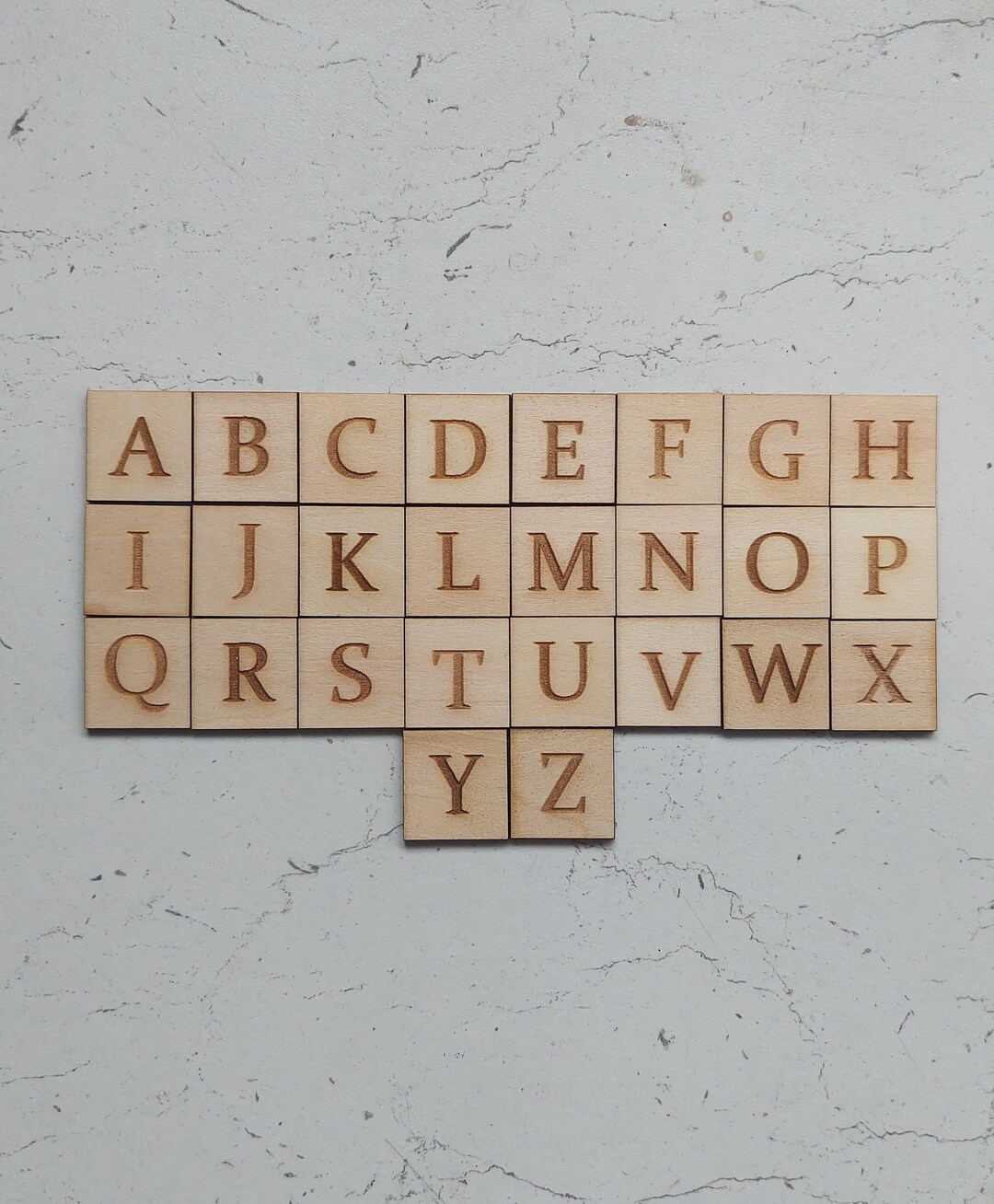 Letter Squares for Craft Making, Craft Engraved Letters, Wooden Letters ...