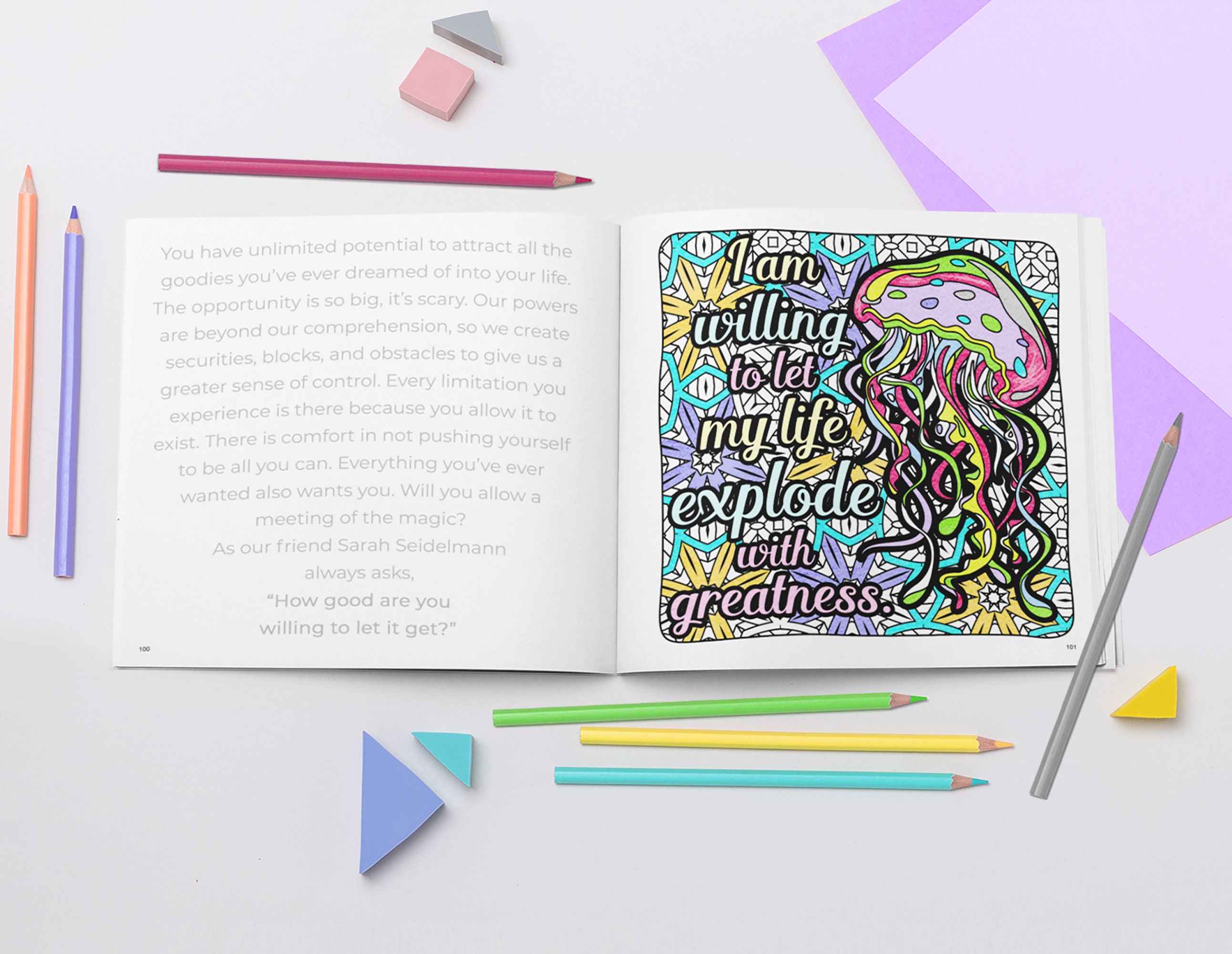Sweet-ass Affirmations 2 Coloring Book, 60 Funny, Inspiring Coloring ...