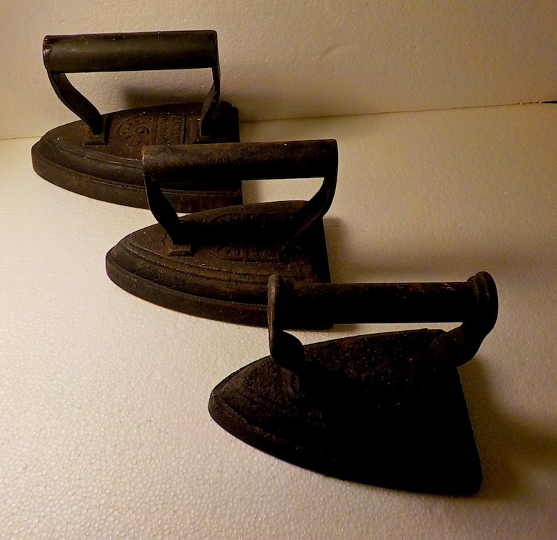 Set of Three Victorian Sad Irons - Etsy