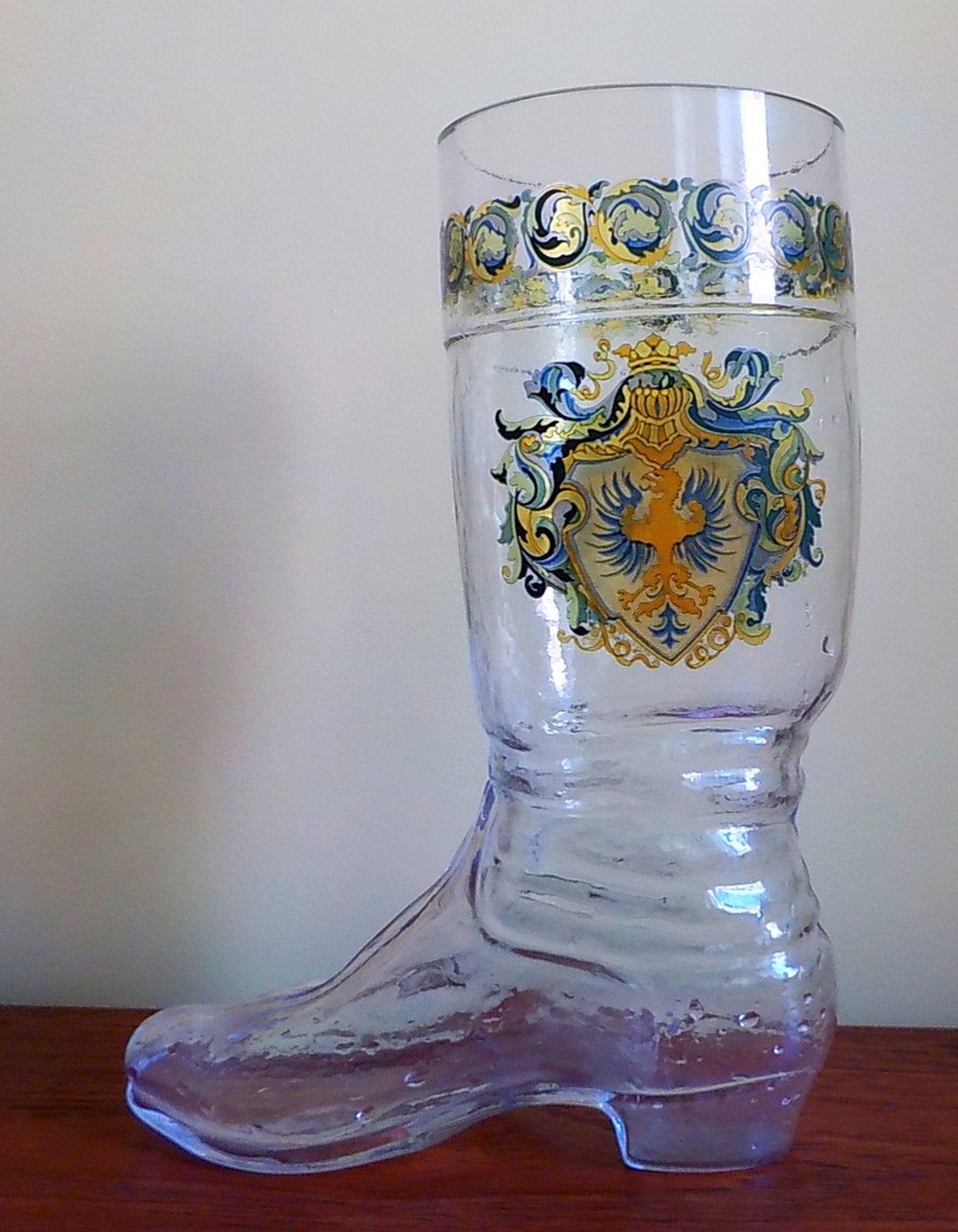 Bohemian Glass Drinking Boot - Etsy