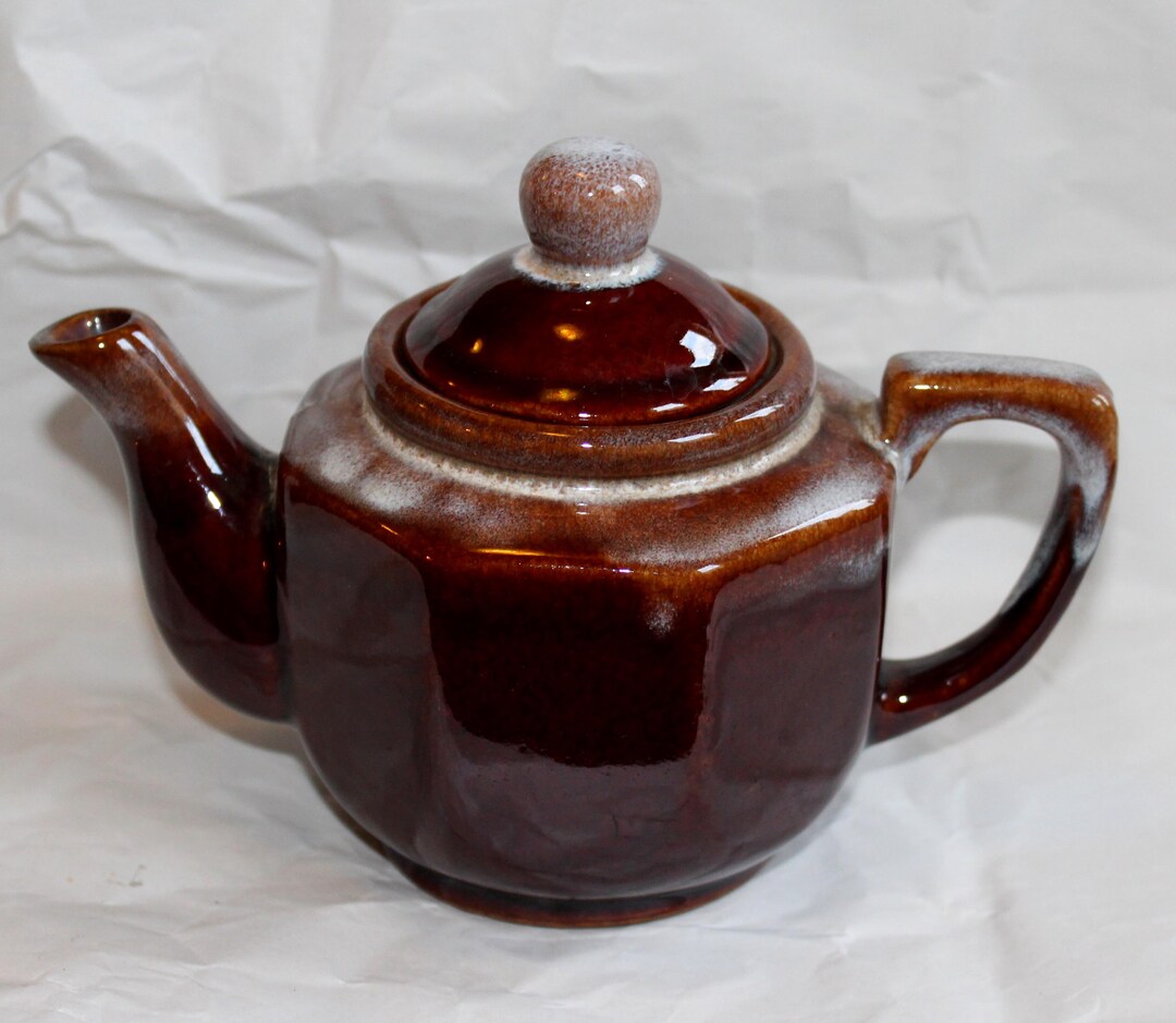 Vintage/retro Mccoy Octagonal Brown Teapot - Etsy