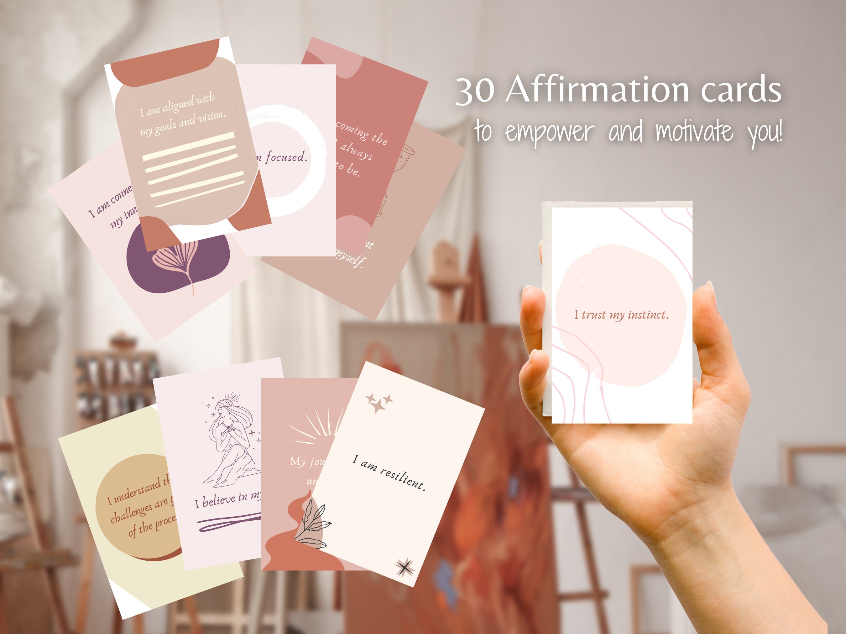 Printable Affirmation Cards for Artists Entrepreneurs, Empowerment Card ...
