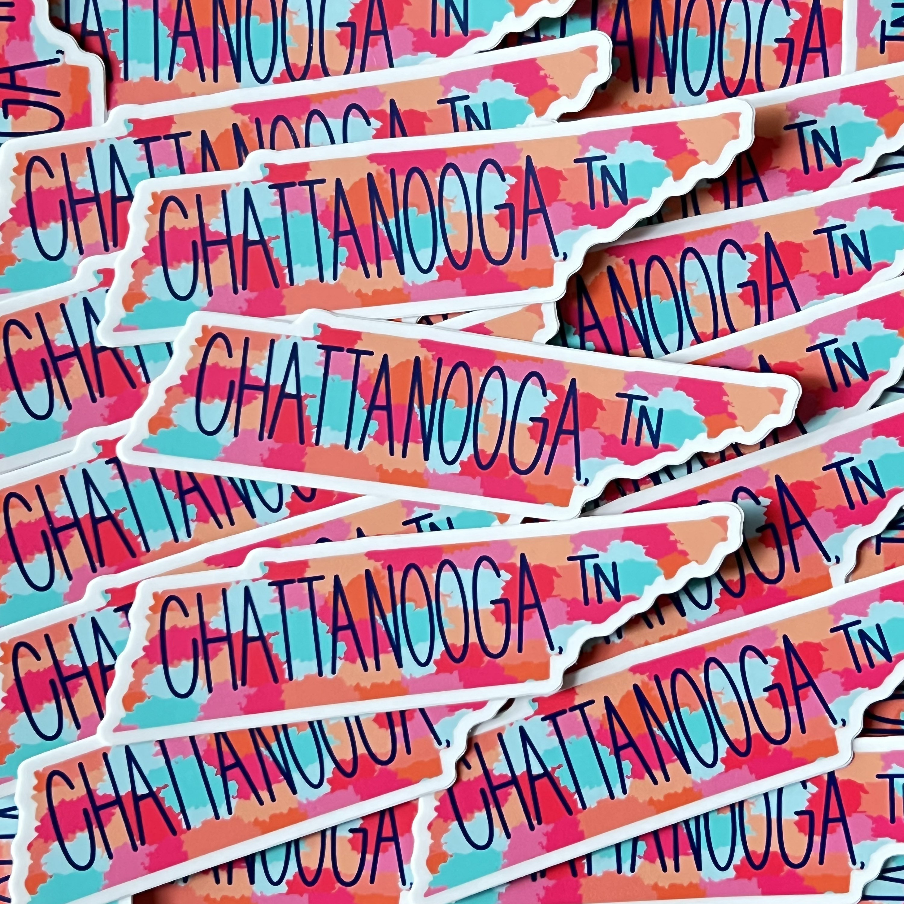 Chattanooga, Tennessee- Pastel Sticker - Etsy
