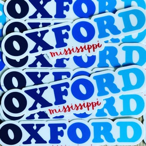 Oxford, Mississippi - Sticker in Blue Ombré - Etsy