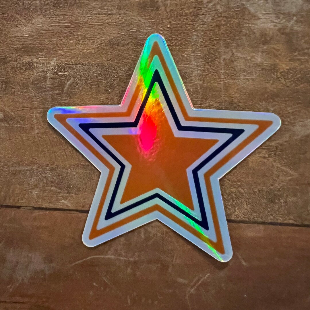 Holographic Star Sticker in Astro Colors - Etsy