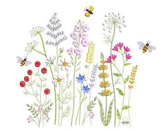 Roses Machine Embroidery Design. Delicate Flowers 1. Large - Etsy