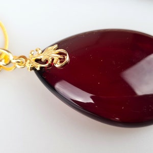 Red Amber Pendant, Cherry Baltic Amber, Handmade Beautiful Jewerly ...