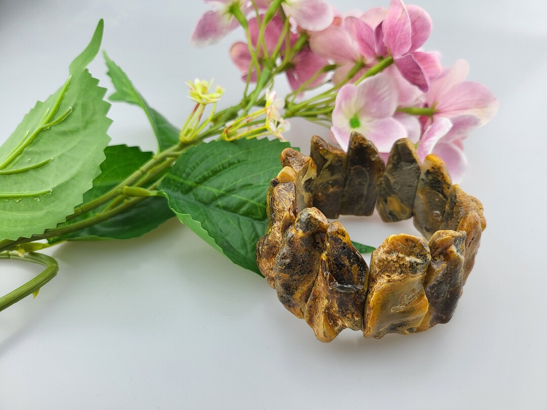 Raw Amber Bracelet, Luxury Huge Amber, Big Amber Bracelet, Natural ...