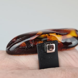 Raw Amber Ring, Big Gemstone Ring, Large Amber Jewerly Ring, Handmade ...