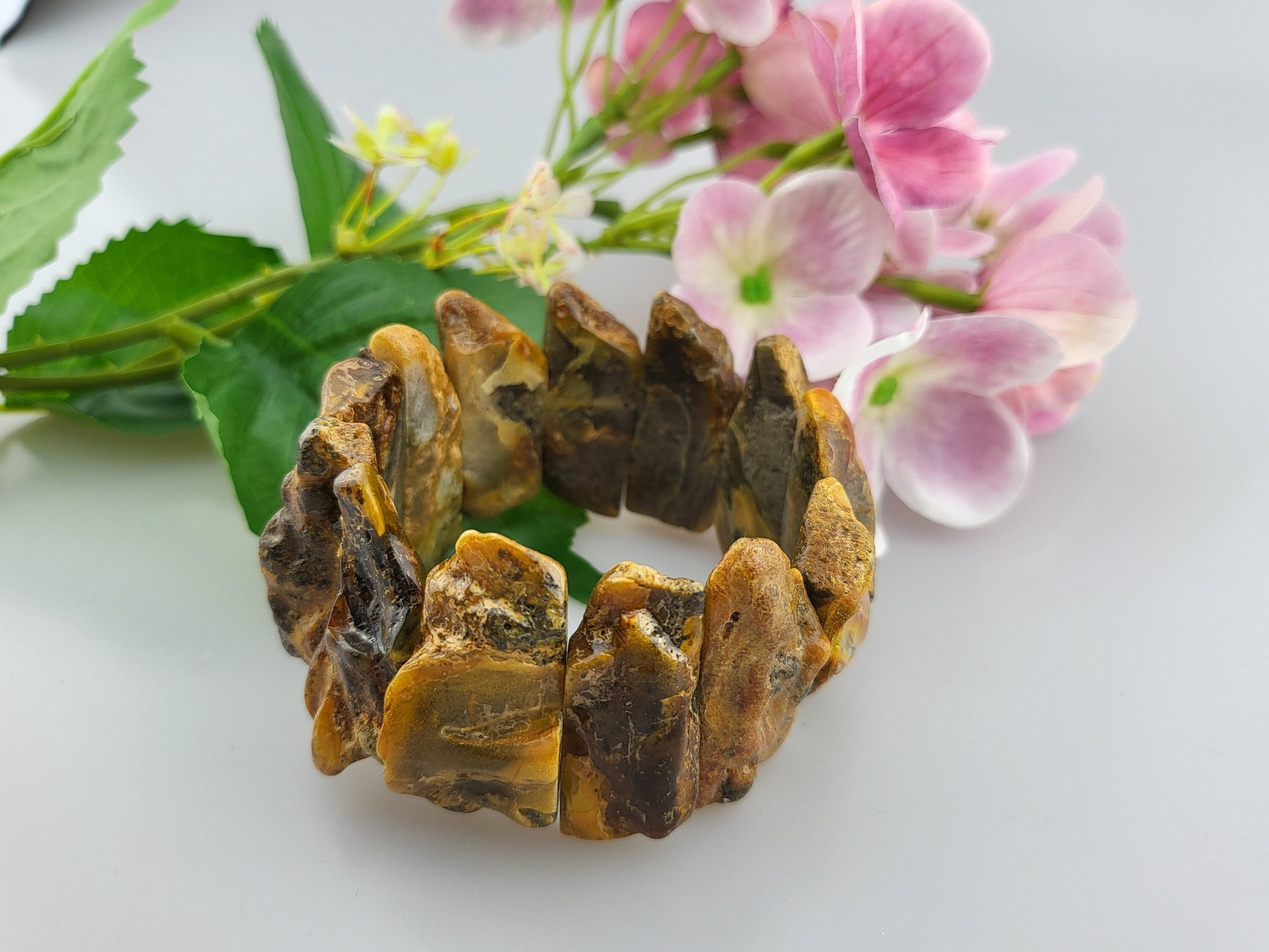 Raw Amber Bracelet, Luxury Huge Amber, Big Amber Bracelet, Natural ...