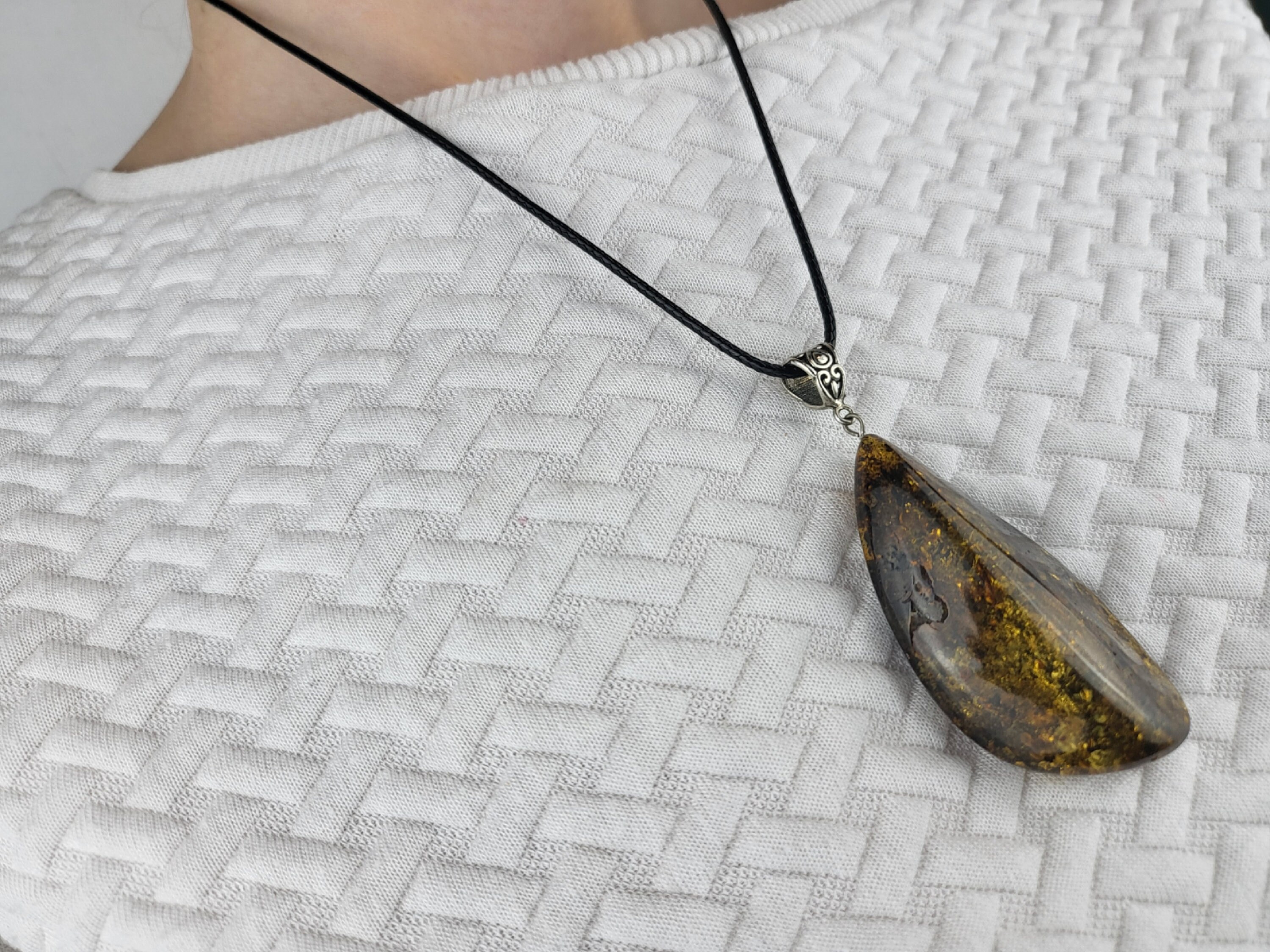 Green Amber Pendant, Natural Green Color, Beautiful Pendant, Natural ...