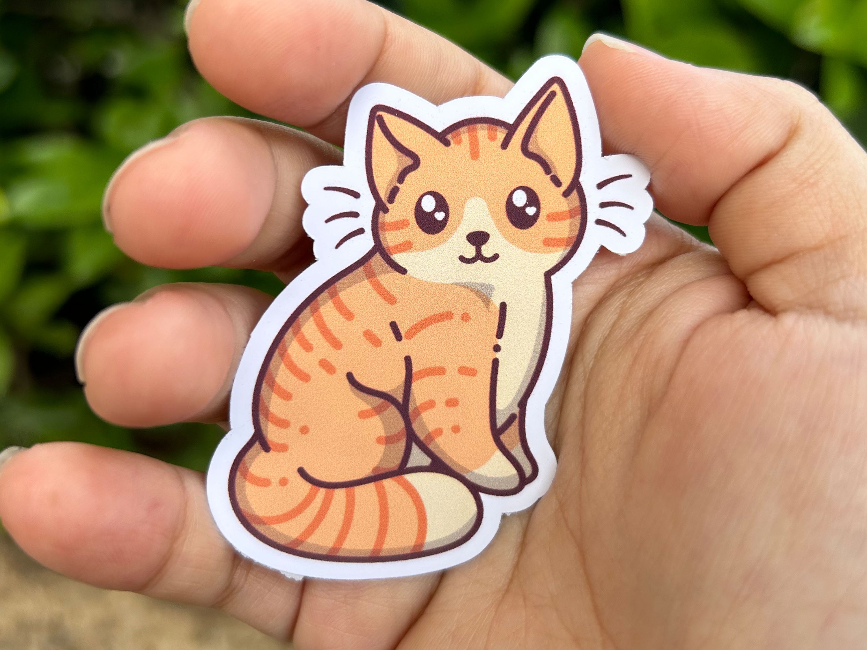 Cute Kawaii Cat Stickers Set of 6 High-quality Vinyl Stickers for ...