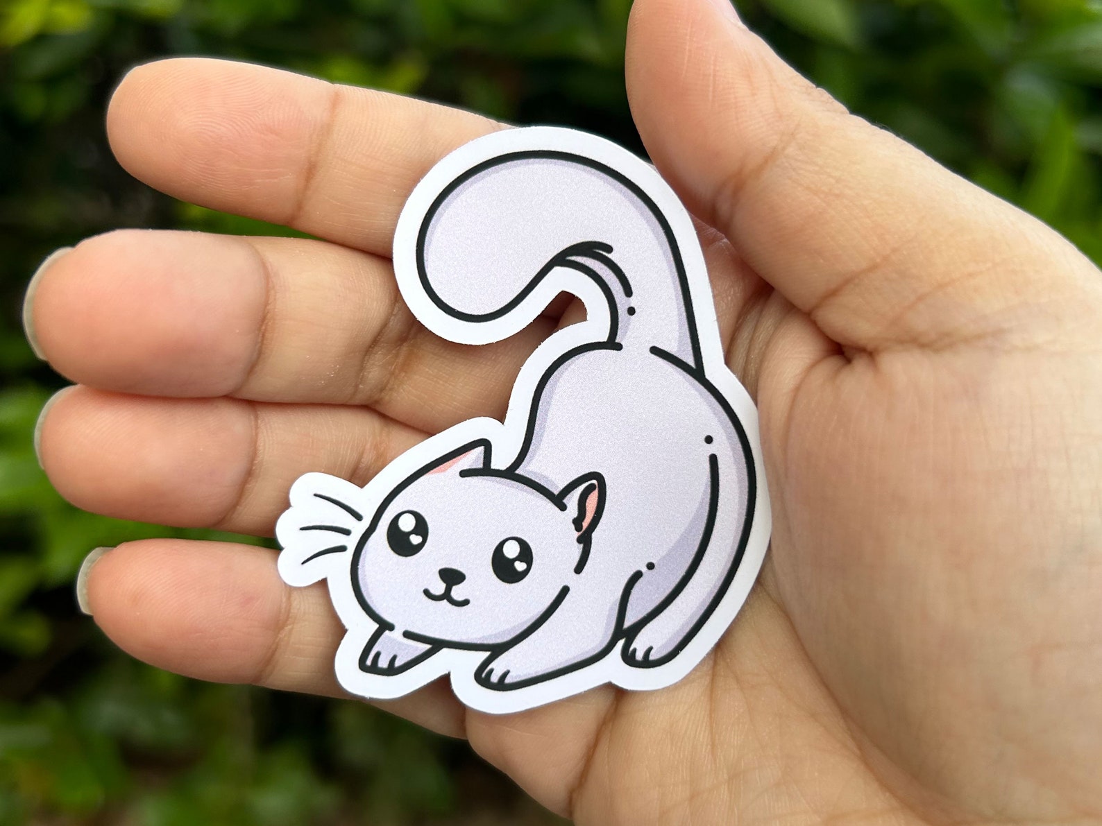 Cute Kawaii Cat Stickers Set of 6 High-quality Vinyl Stickers for ...