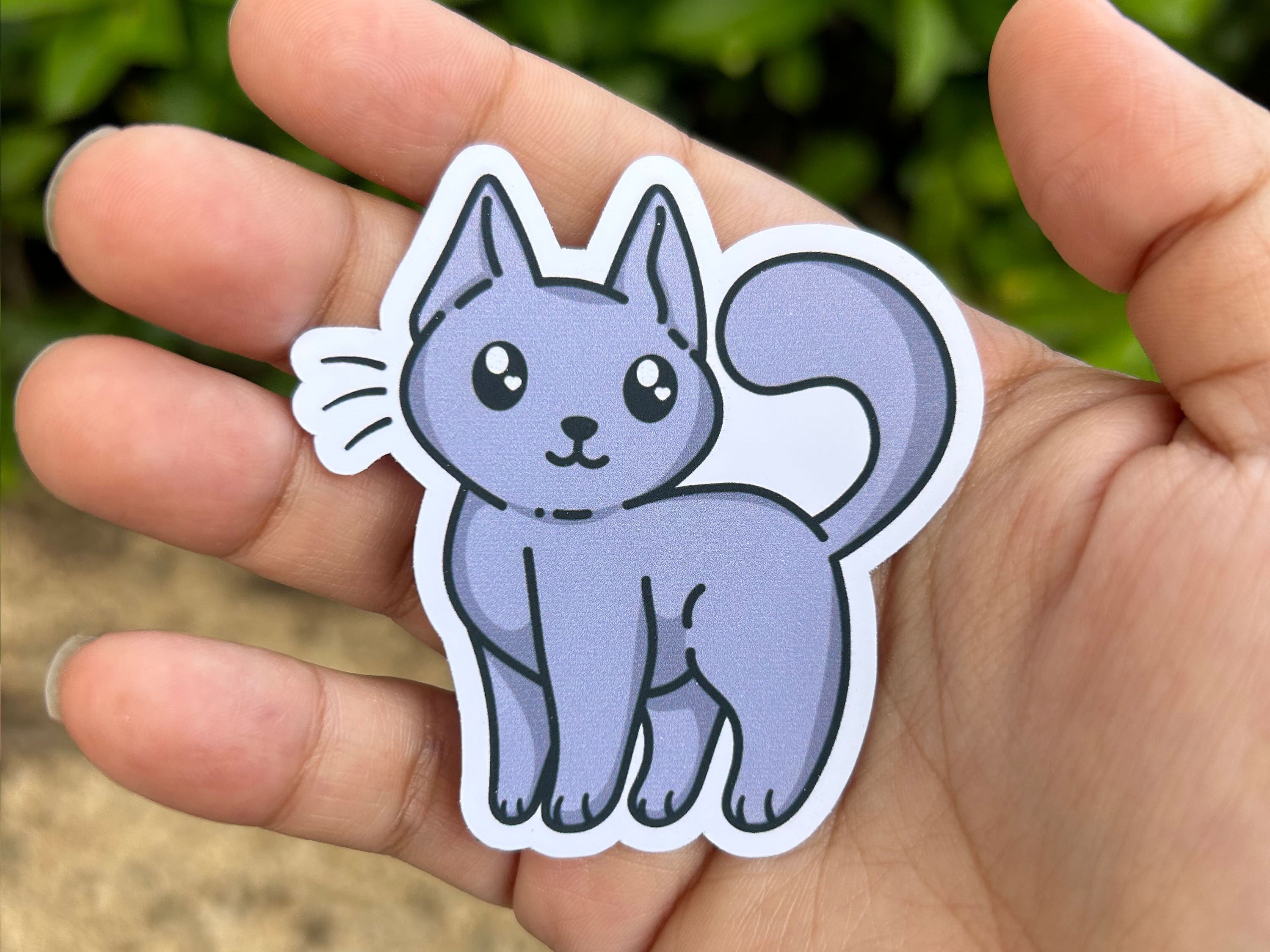 Cute Kawaii Cat Stickers Set of 6 High-quality Vinyl Stickers for ...