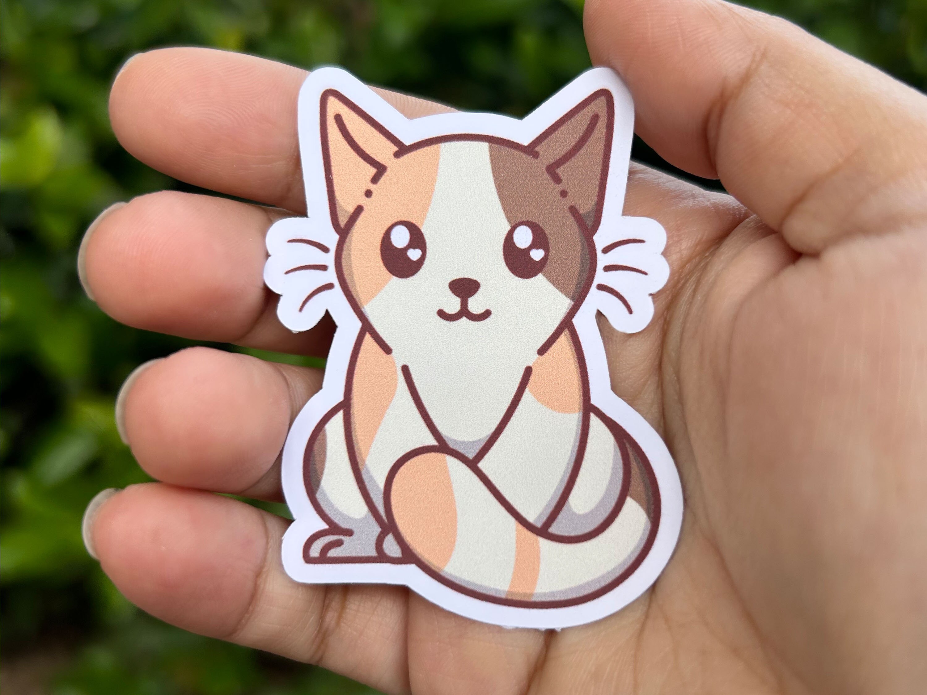 Cute Kawaii Cat Stickers Set of 6 High-quality Vinyl Stickers for ...