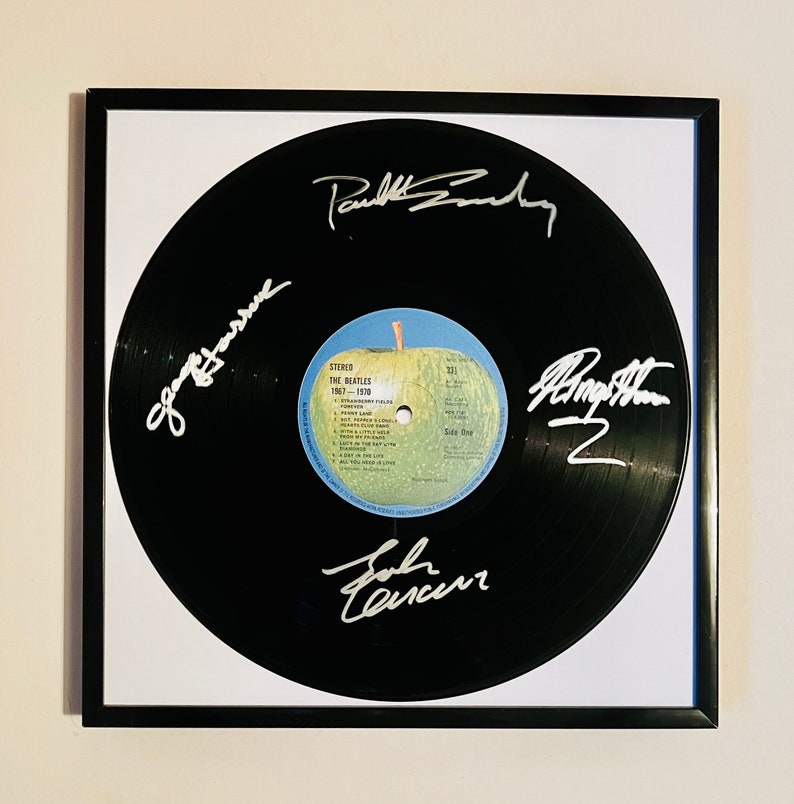 The Beatles 1967 1970 Autographed Vinyl Record Framed - Etsy
