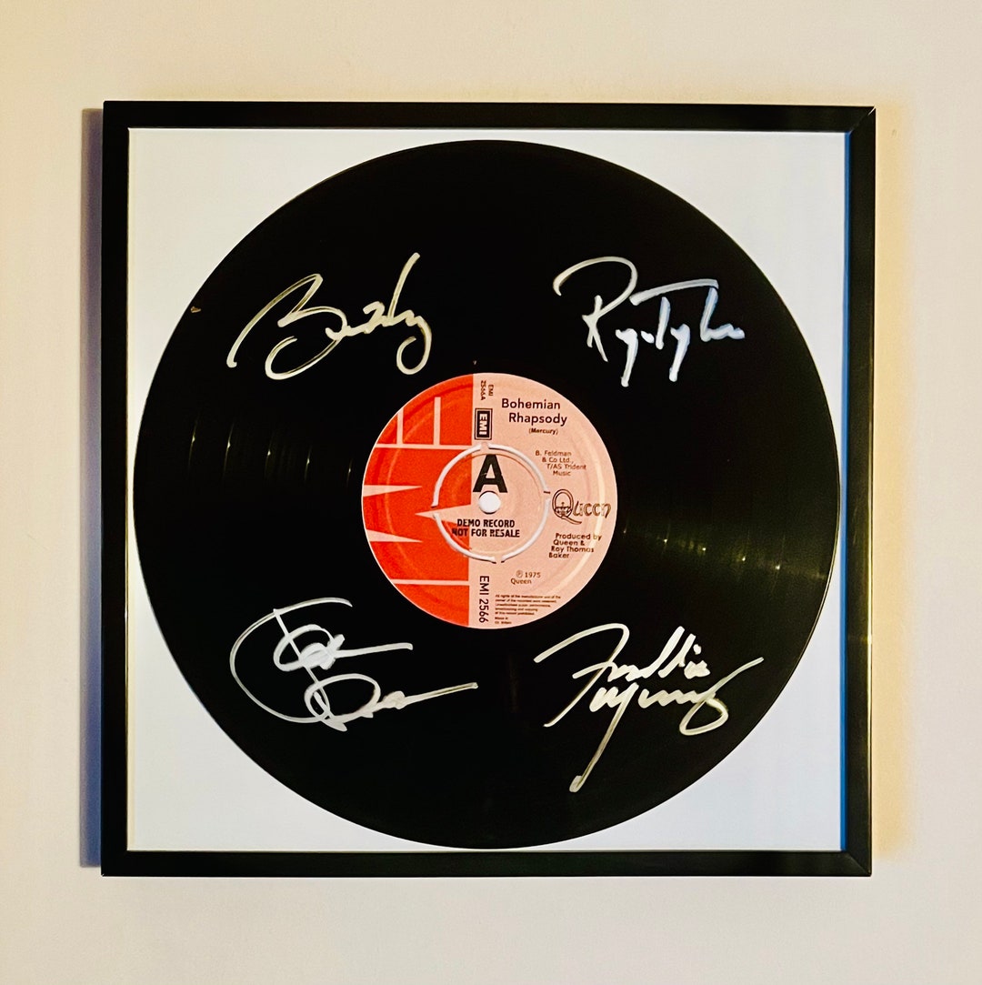 Queen Bohemian Rhapsody Autographed Vinyl Record Framed - Etsy