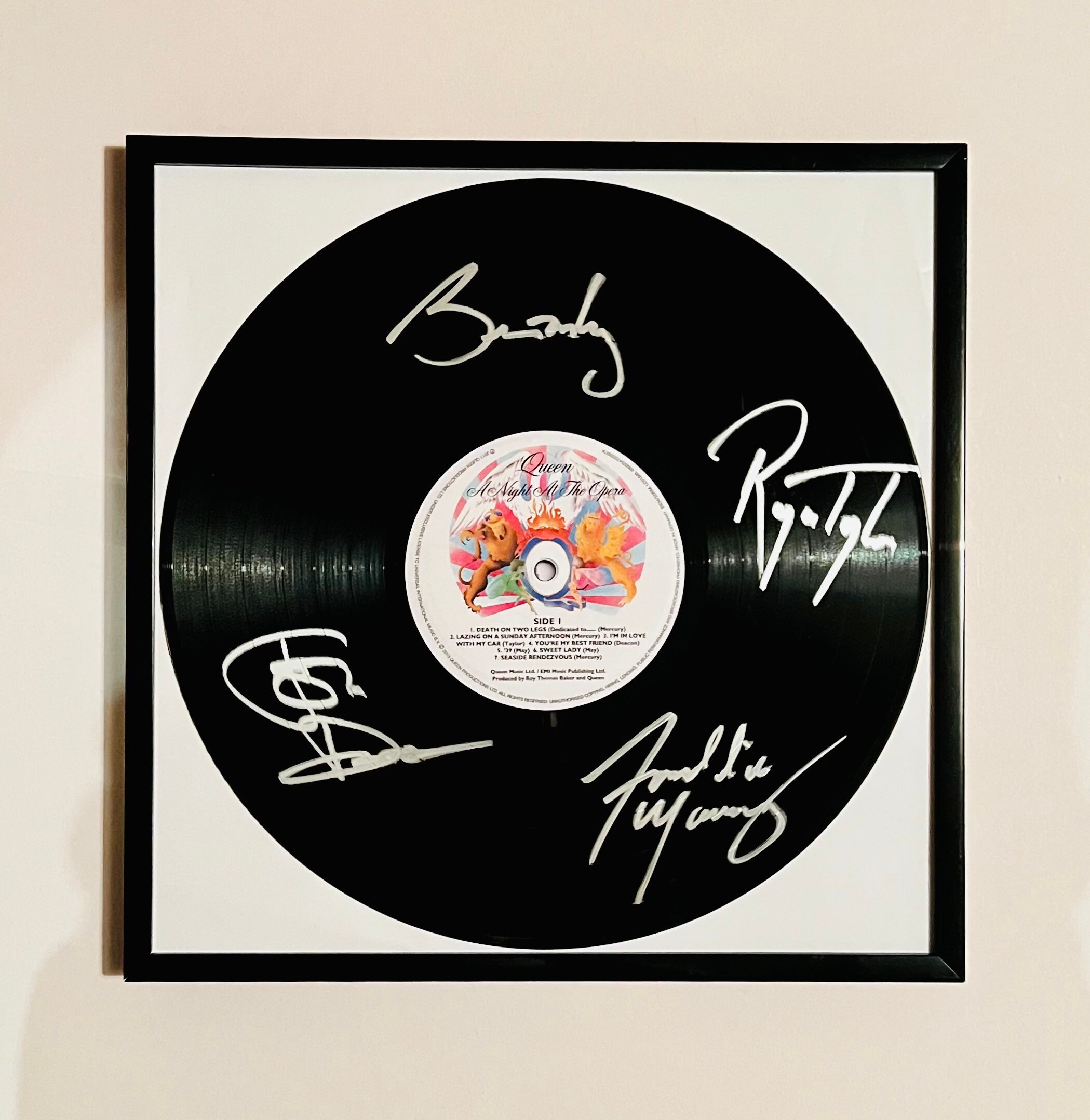 Queen A Night at the Opera Autographed Vinyl Record Framed - Etsy