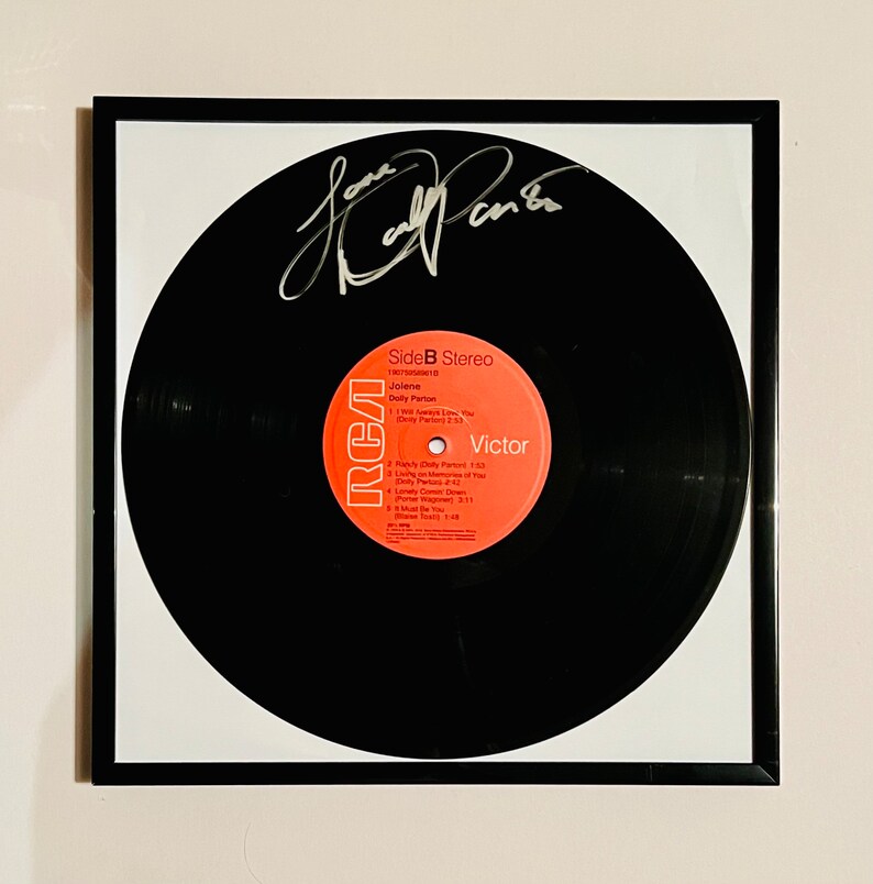 Dolly Parton Jolene Autographed Vinyl Record Framed - Etsy
