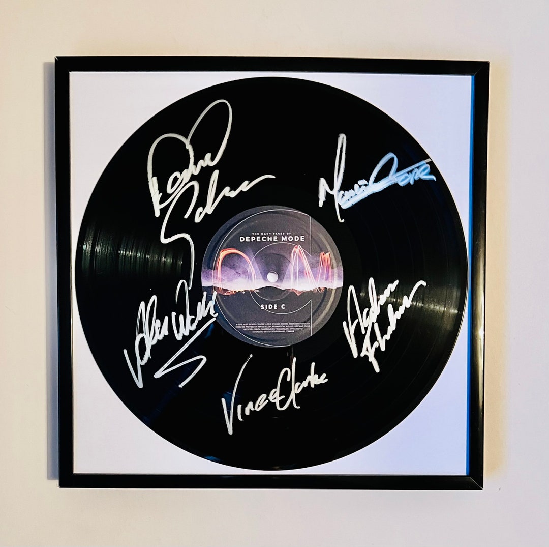 Depeche Mode Autographed Vinyl Record Framed - Etsy