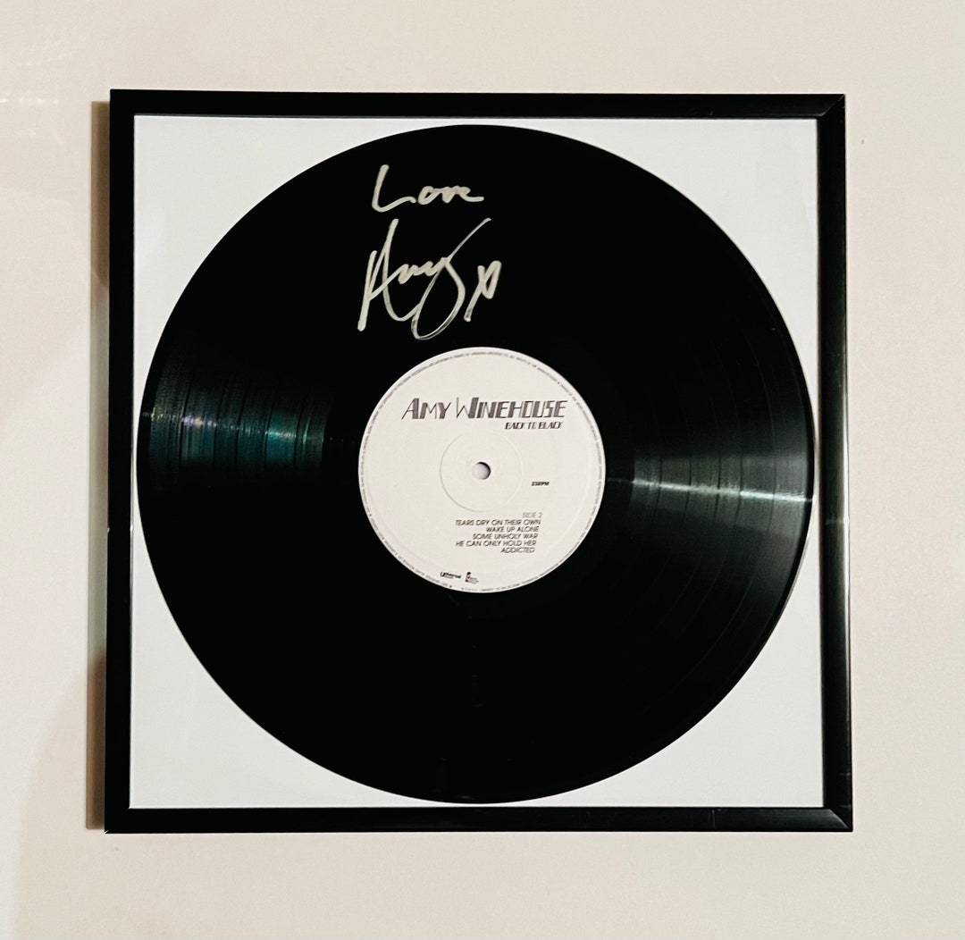 Amy Winehouse Back to Black Autographed Vinyl Record Framed - Etsy