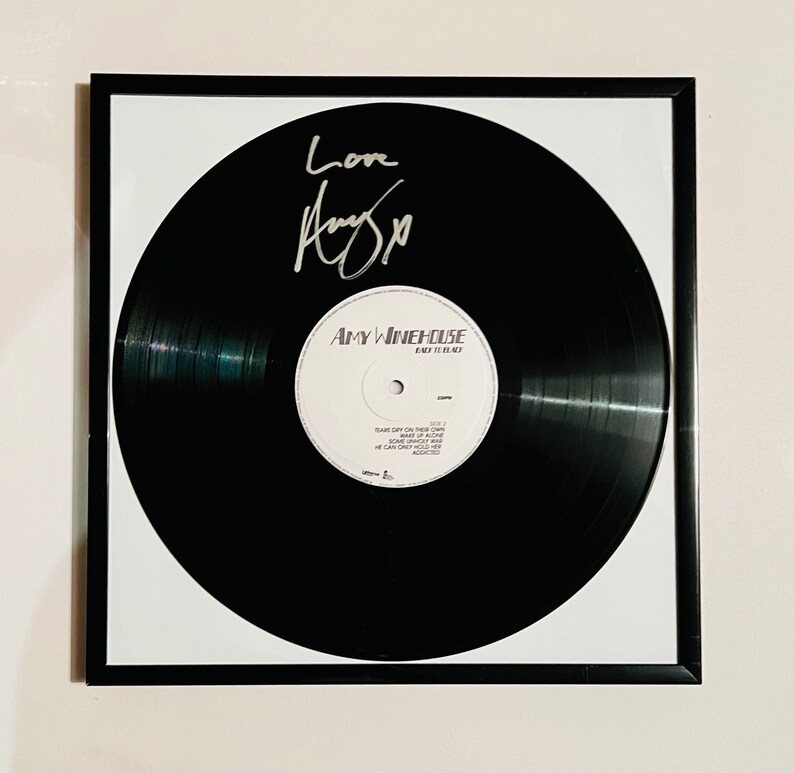 Amy Winehouse Back to Black Autographed Vinyl Record Framed - Etsy