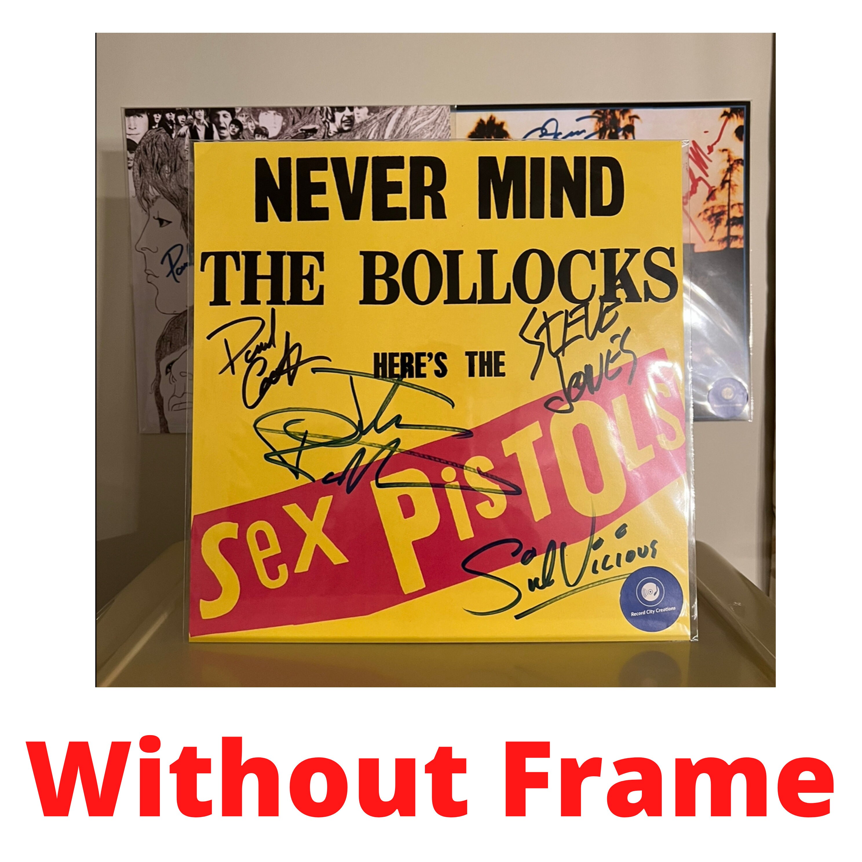 Sex Pistols Never Mind The Bollocks Autographed Album Cover Etsy