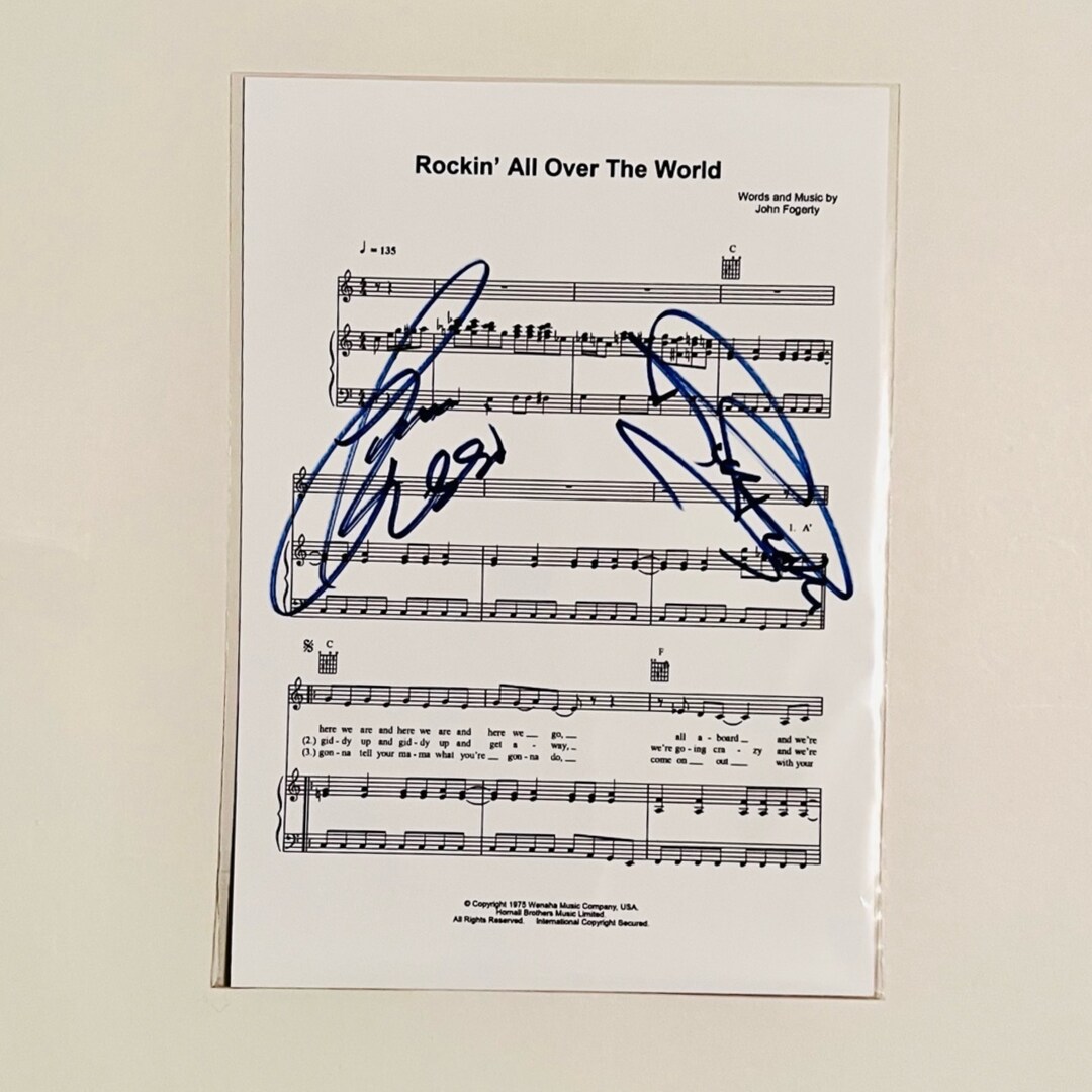 Status Quo Rockin' All Over the World Autographed A4 Sheet - Etsy