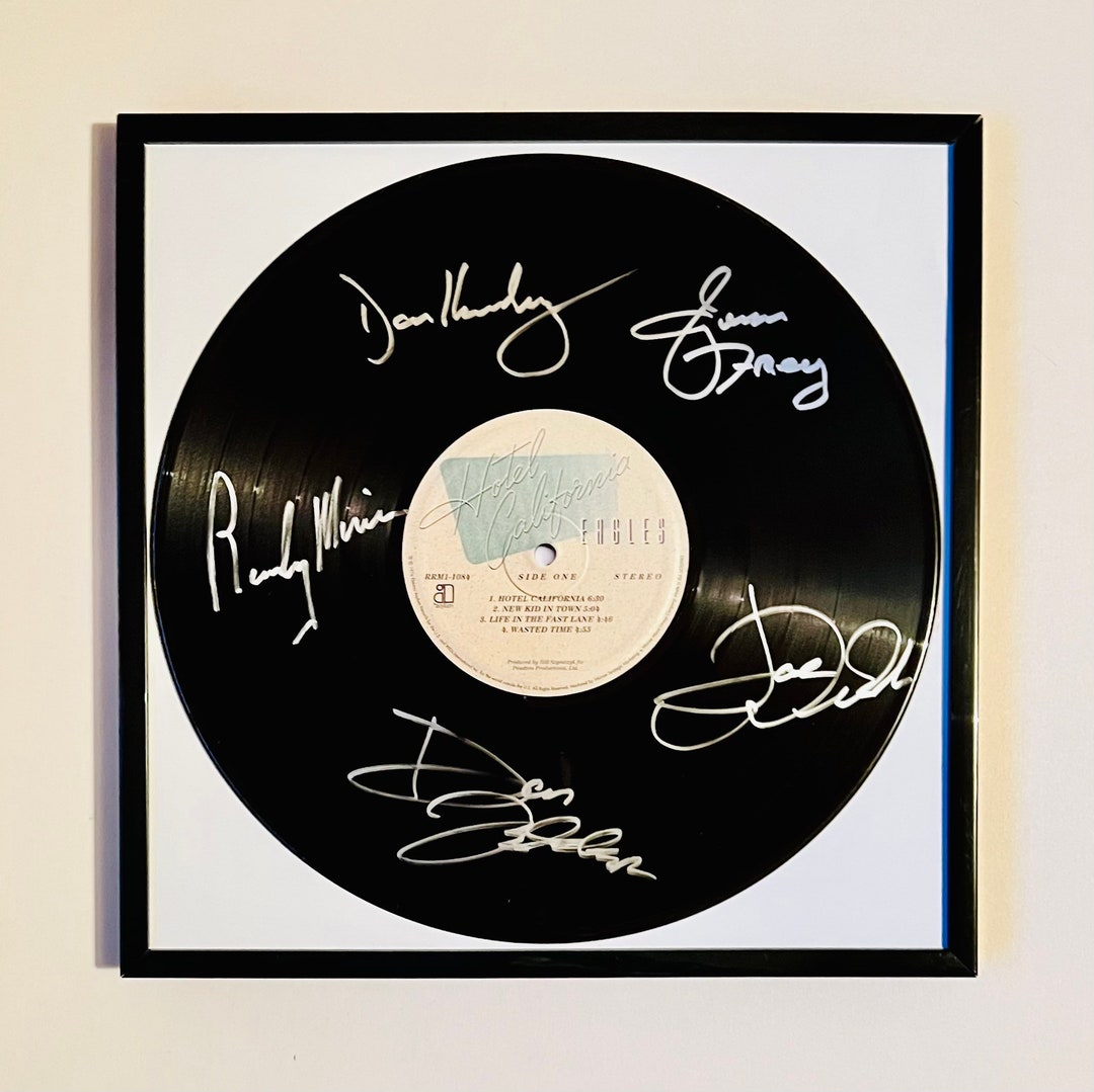 Eagles Hotel California Autographed Vinyl Record Framed - Etsy