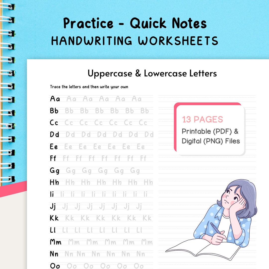 Quick Notes Handwriting Practice | Printable Take Note Handwriting ...