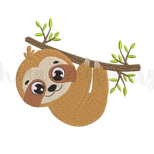 Baby Sloth Embroidery Design, Animal Embroidery Design, Machine ...