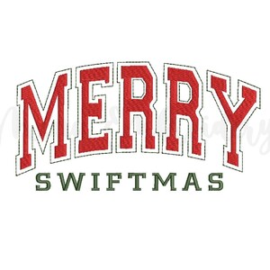 Merry Swiftmas Embroidery Design, Christmas Embroidery Design, Machine ...