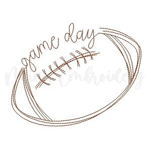 Game Day Embroidery Design, Line Art Embroidery Design, Machine ...