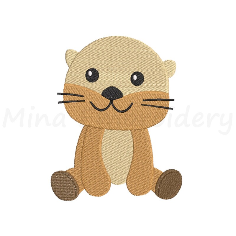 Otter Embroidery Design - Etsy